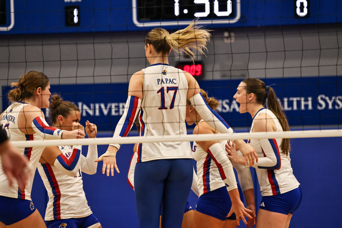 KU volleyball drops home opener in five sets against No. 8 ASU - KU Sports